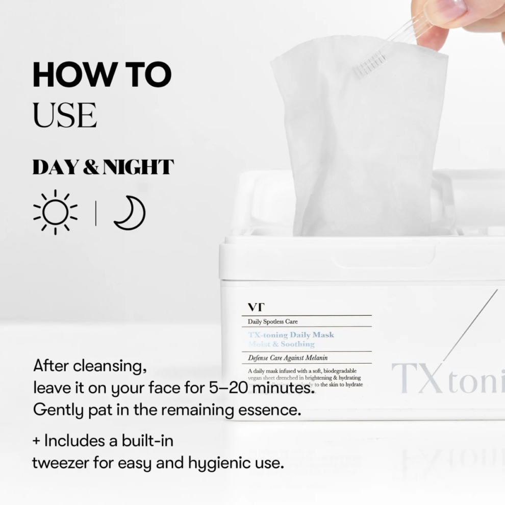 Tx Toning Daily Mask Moist & Soothing - lot de 30 masques unifiants ...